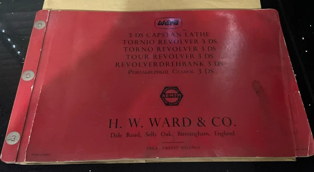 WARD 3DS LATHE parts book with exploded diagrams Original Manual £25.00 ...