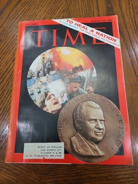 TIME MAGAZINE JANUARY 1969 To Heal a Nation Vietnam President Nixon (B ...