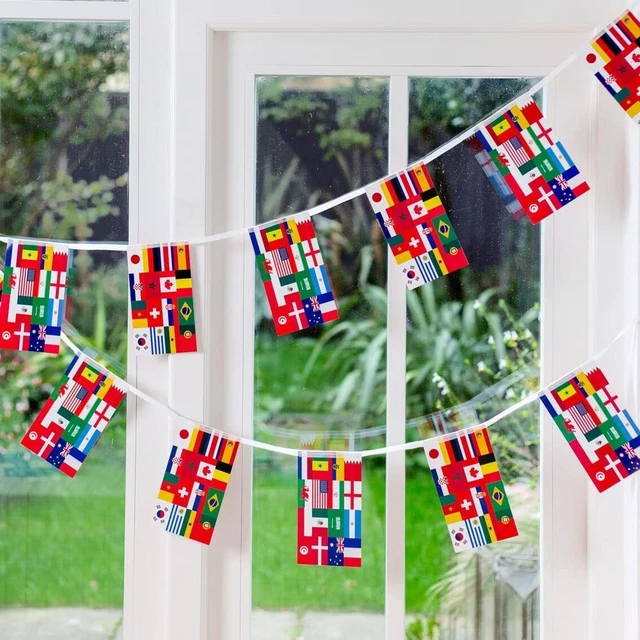 SPORTING NATIONS FLAG BUNTING world banner decoration flags party ...
