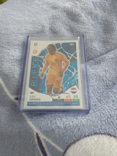 TOPPS EURO 2024 Blue Ice Xavi Simons Limited Edition Card £16.00 ...