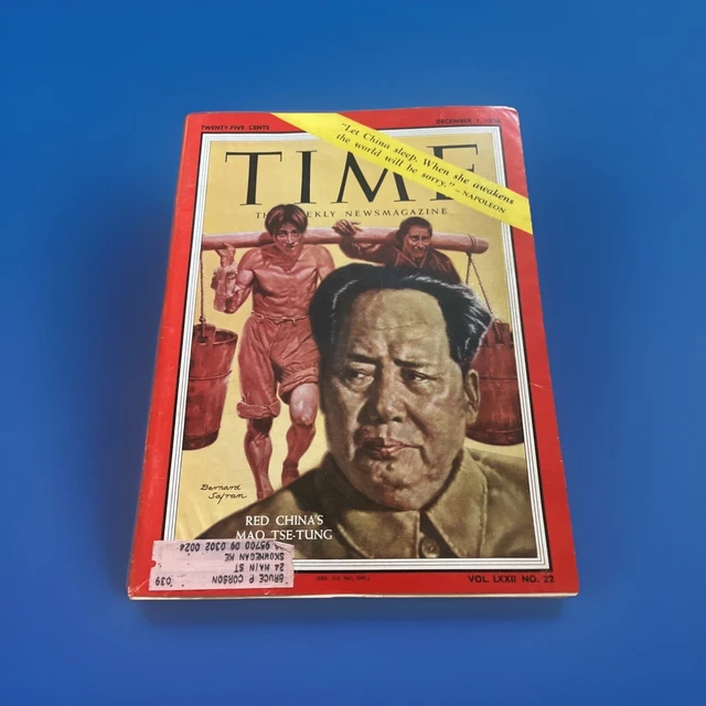 TIME MAGAZINE DECEMBER 1, 1958-China's Mao Tse-Tung Communist-full ...