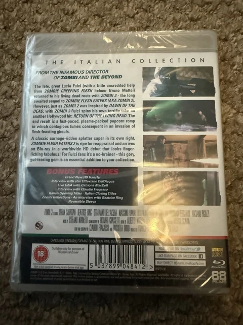 ZOMBIE FLESH EATERS Blu-ray New Sealed Lucio Fulci 88 Films £4.99 ...