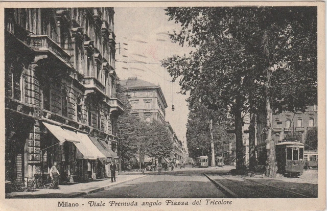 CARTE POSTALE MILANO Viale Premuda - Tricolore Animée Tram MF120615 EUR ...