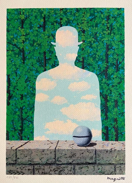 RENÉ MAGRITTE LITHOGRAPHY 1986 (Frida Kahlo Giacometti Salvador Dali ...