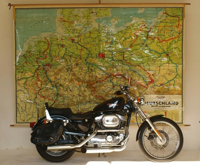 SCHOOL WALL MAP wall map school map Germany FRG GDR eastern territories ...