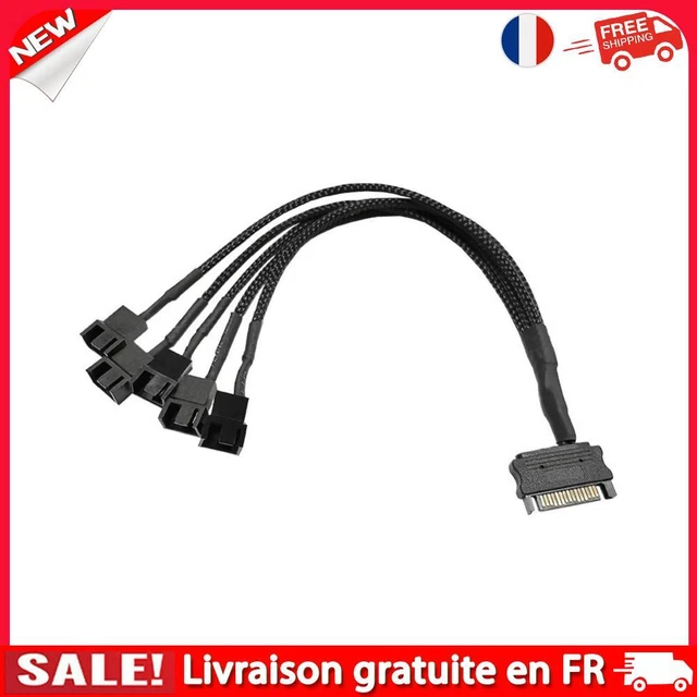 # SATA POWER Cable PC Cooling Fan Splitter Hub Converter (SATA to ...