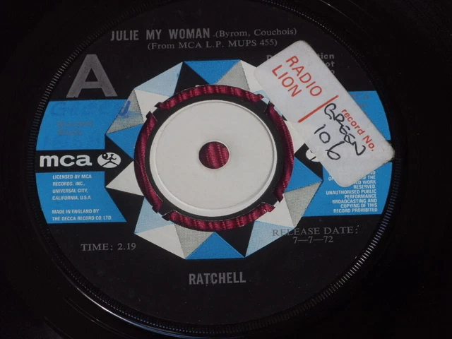 RATCHELL: JULIE my woman 1972 Demo 7" EX+ £7.99 - PicClick UK