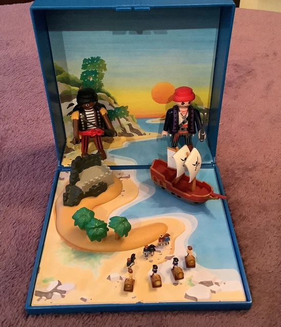 PLAYMOBIL MICRO 4331 Pirate Ship Island Mini Playset 2 Full Sized ...