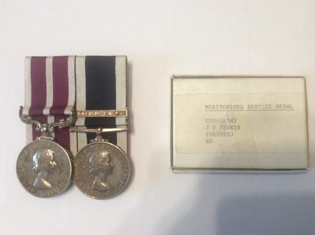 ROYAL NAVY EIIR Meritorious Service Medal & Rn Ls&Gc & Extra Long ...