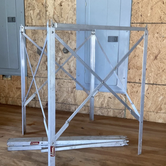 VINTAGE COLEMAN FOLDING High HI STAND For Stove Cooler 20 X 20 X 25 vintage-coleman-folding-high-hi-stand-for-stove-cooler-20-x-20-x-25