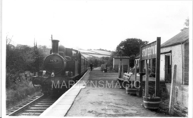 AB-REAL DARKROOM RAILWAY Photograph Staverton Station view 1958 2 £3.00 ...