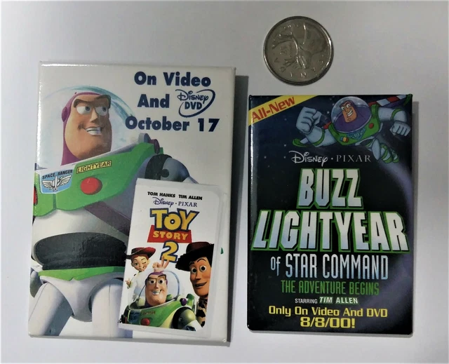 TOY STORY 2 & Buzz Lightyear Star Command promotional pins - Disney Pixar Promo $6.99 - PicClick CA