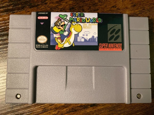 SUPER MARIO WORLD Second Reality Project SNES 16-Bit Game Cart USA NTSC ...