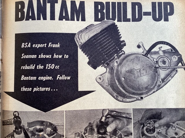 BSA BANTAM ENGINE Build Period Motorcycle Article. £5.25 - PicClick UK