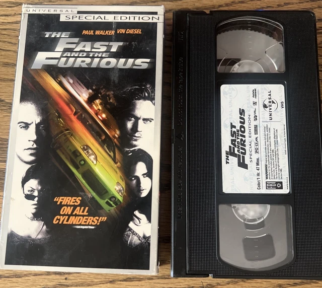THE FAST AND the Furious (VHS, 2002, Special Edition) Paul Walker Vin ...