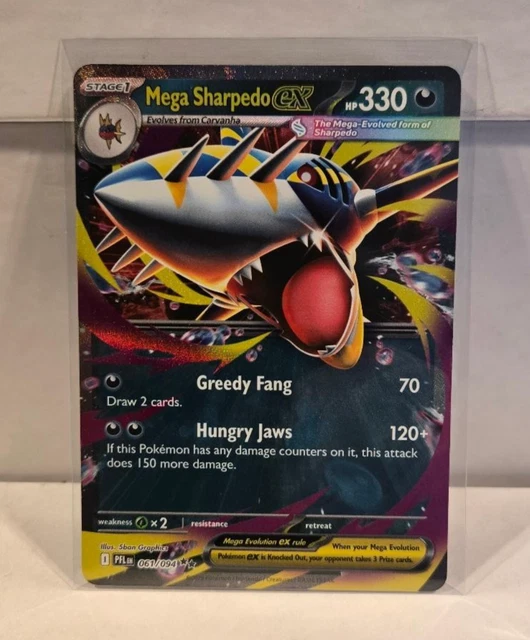 MEGA SHARPEDO EX 061/094 Double Rare NM/M Phantasmal Flames Pokémon ...