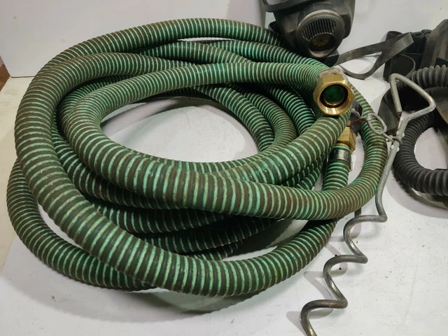 MSA AUER 3S Air Breathing Apparatus Mask BA set + 9m Hose Gas Confined ...