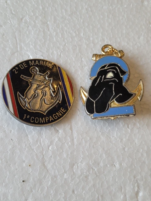INSIGNE DU 2ÉME régiment Infanterie de Marine 1ére Cie + insigne régiment EUR 15,00 - PicClick FR