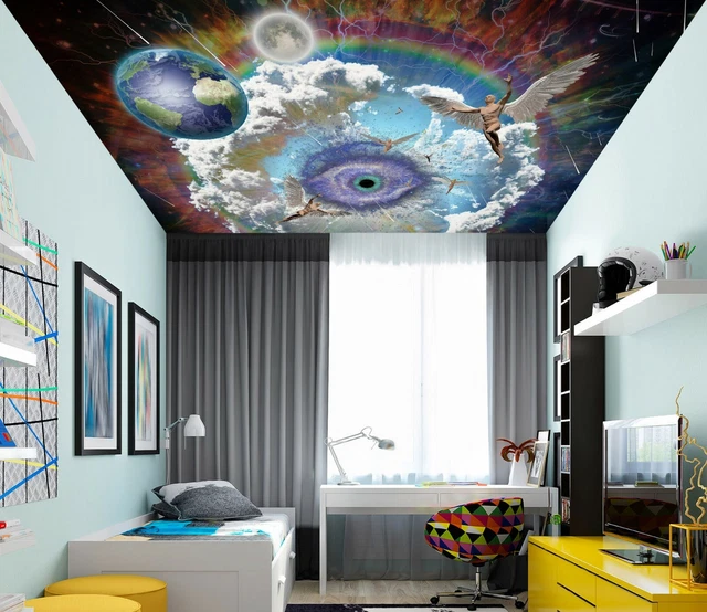 3D EARTH ANGEL A4949 Ceiling WallPaper Murals Wall Print Decal Deco AJ ...