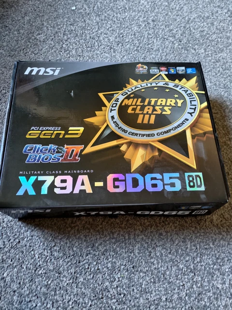 MSI X79A-GD65 (8D) Intel Socket 2011 Motherboard £0.99 - PicClick UK