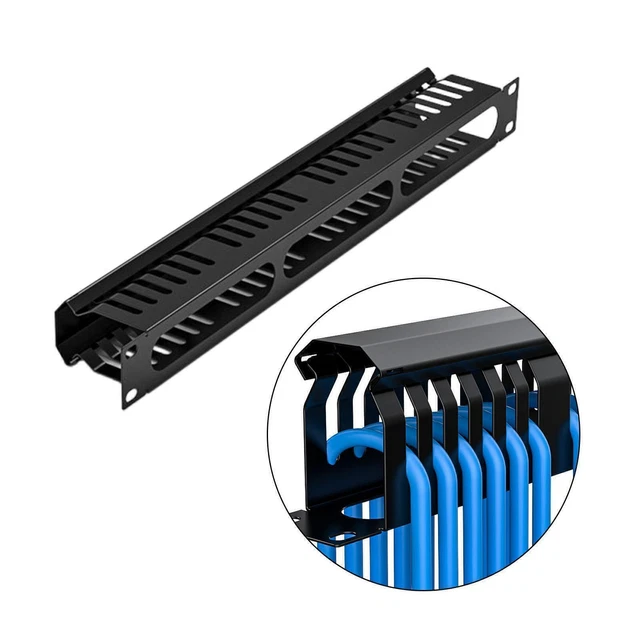 HORIZONTALES KABELSERVER-RACK FÜR Büros, Kabelmanagement-Fach für 1U 19 ...