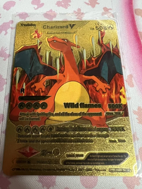 CARTA POKÈMON FAN-ART: Charizard V [V Evolution] - GOLD CARD EUR 10,00 ...