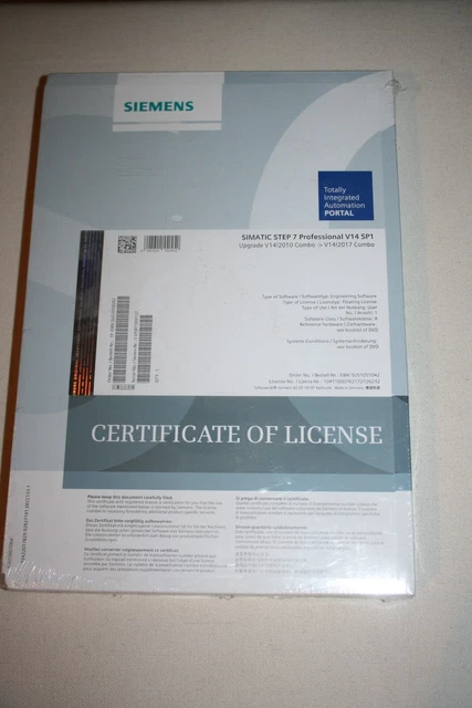 SIEMENS SIMATIC STEP 7 Professional V14 SP1 org. ungeöffnet EUR 150,00 ...