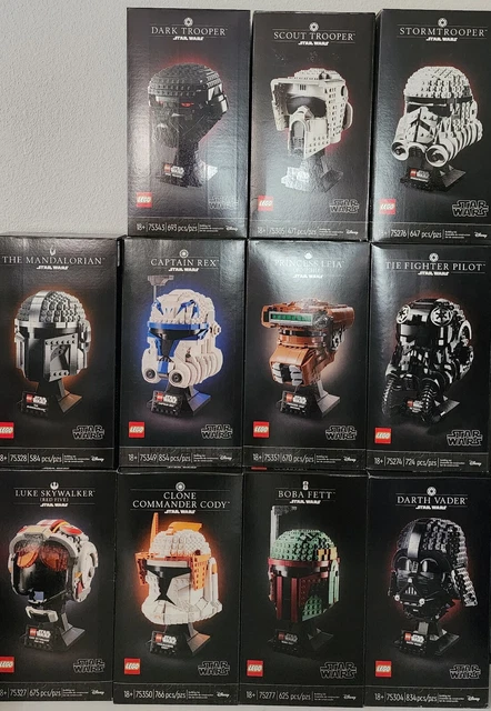 LOTTO CASCHI LEGO Star Wars NISB 75274 75277 75276 75305 Stormtrooper Vader EUR 1.386,13 ...