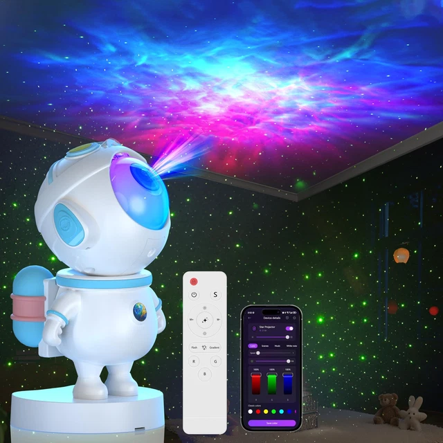 ASTRONAUT GALAXY PROJECTOR Space Star Projector Galaxy Night Light with ...