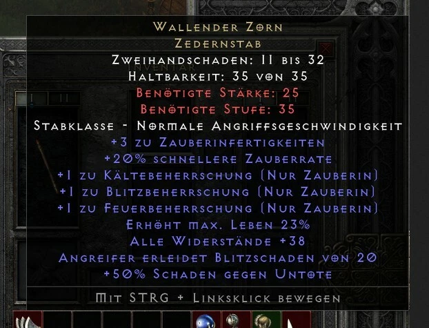 CHROMATIC IRE CEDAR Staff Diablo II: Resurrected D2R SC PC EUROPE EUR 5 ...