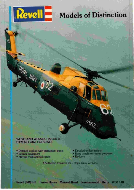 FRAMED MODEL KIT ADVERT 11X8" Westland Wessex HAS Mk.3, Revell 4468 ...