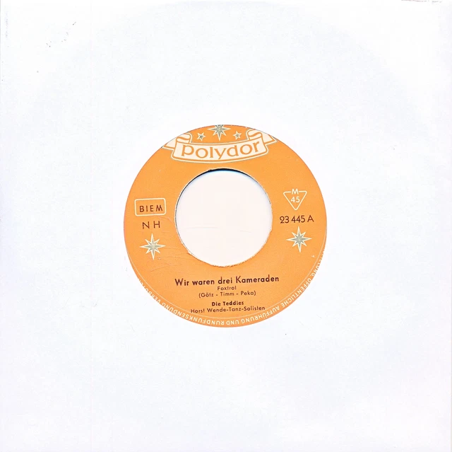 WIR WAREN KAMERADEN - Die Teddies - Polydor 23445 - LC Single 7" Vinyl ...