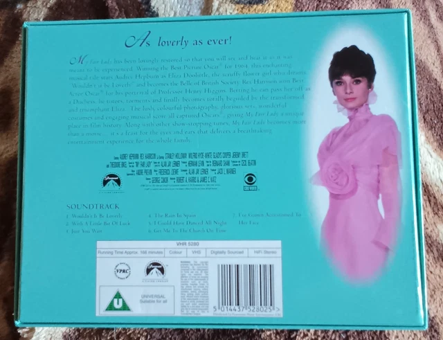 MY FAIR LADY Audrey Hepburn Rex Harrison VHS Video + CD soundtrack £10. ...
