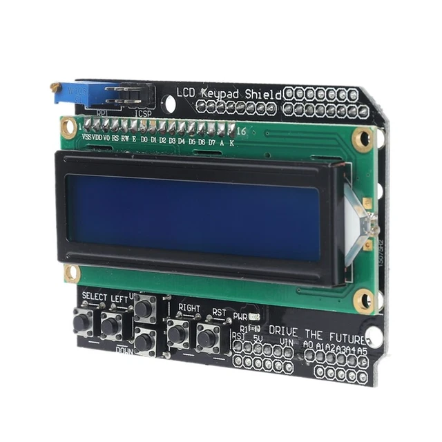 LCD 1602 16X2 Keypad Shield Board Blue Backlight for Robot $20.28 ...