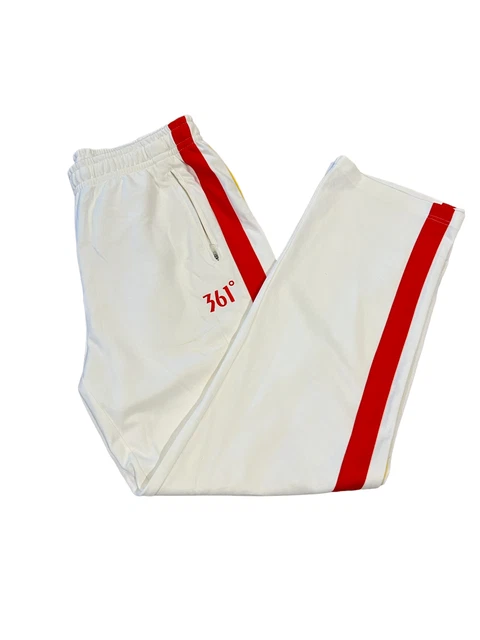 CHINA'S SUN YANG 361 Athlete Issued Straight Leg White Tracksuit Pants ...