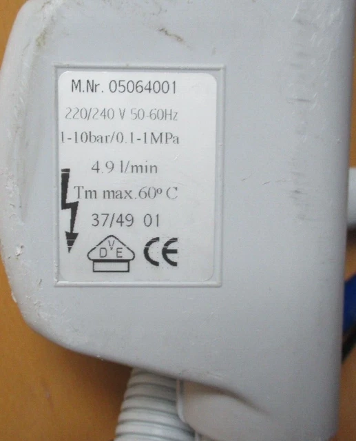 AQUASTOP BITRON 902 MIELE 4,9L/min T.Nr. 05064001 Zulaufschlauch ca.180 ...