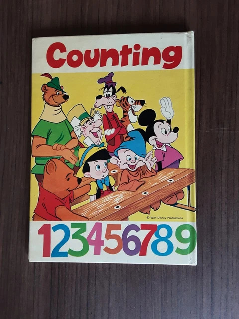 RARE WALT DISNEY Counting Book. Vintage 1976 Disney Book. Purnell. UK ...