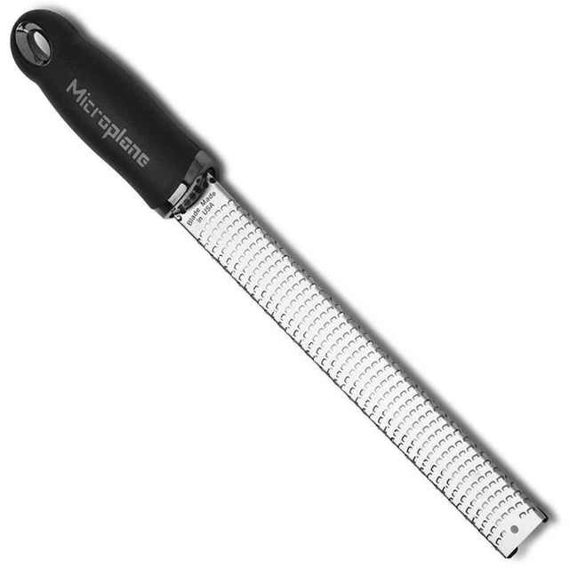 MICROPLANE PREMIUM STAINLESS Steel Zester Grater Black - Soft Grip ...