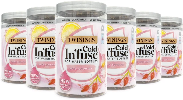 TWININGS COLD INFUSE Rose Lemonade, 72 Teabags, Sugar-Free, Easy Cold ...