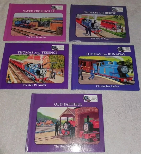 THOMAS THE TANK Engine Book Club Bundle x5 Books Rev W Awdry Grolier ...