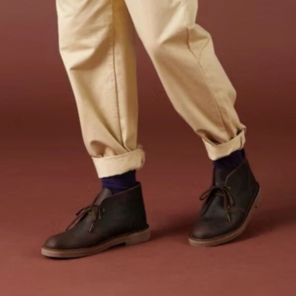 CLARKS COLLECTION MEN Bushacre High Top Leather Oxford Chunky Boots ...