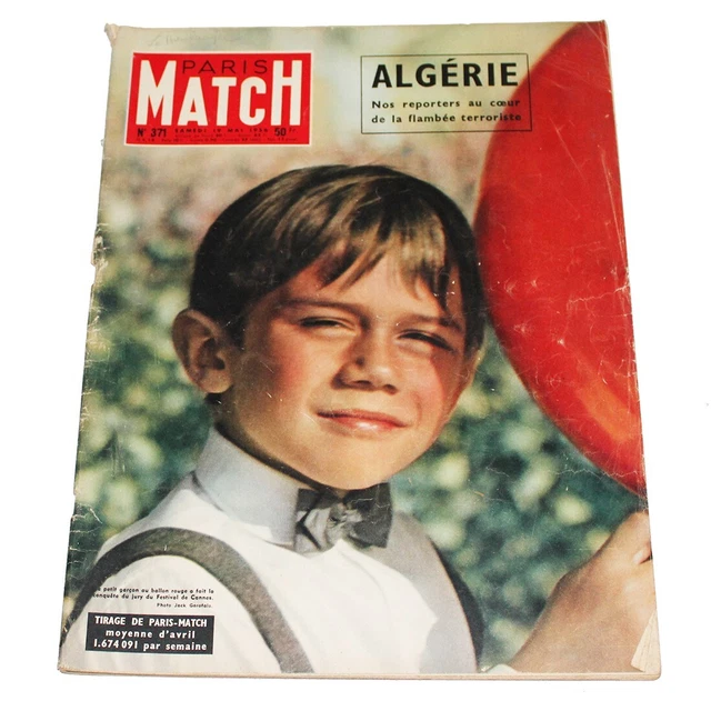 MAGAZINE / REVUE Paris Match n° 371 du 19/06/1956 Algérie EUR 5,00 - PicClick FR