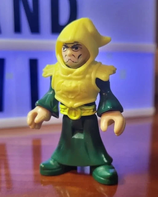 RARE FISHER PRICE Imaginext Castle Green Wizard Action Figure With Hood ...