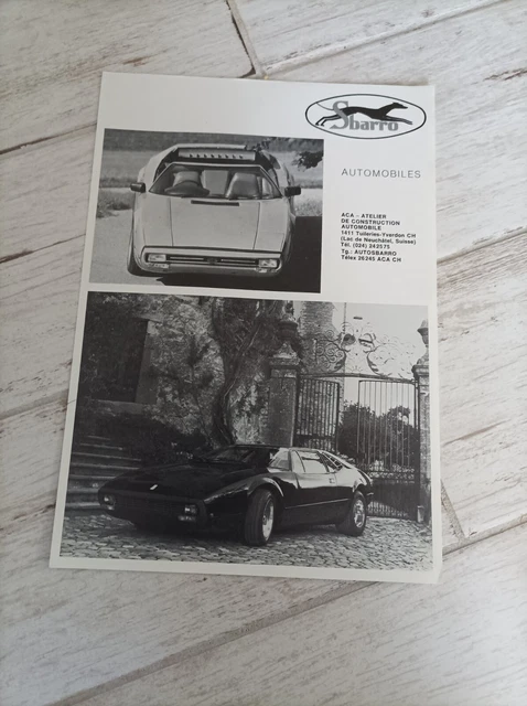 PROSPECTUS / BROCHURE SBARRO Stash & Super Stash 1978 EUR 15,00 ...