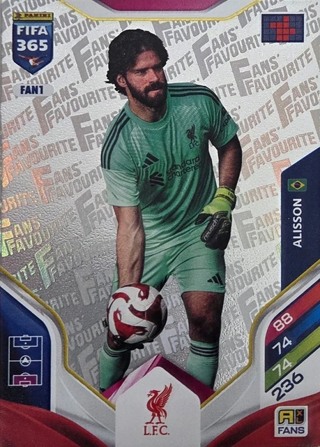 PANINI 365 2026 FAN1 Fans' Favourite Alisson FC Liverpool EUR 1,00 ...