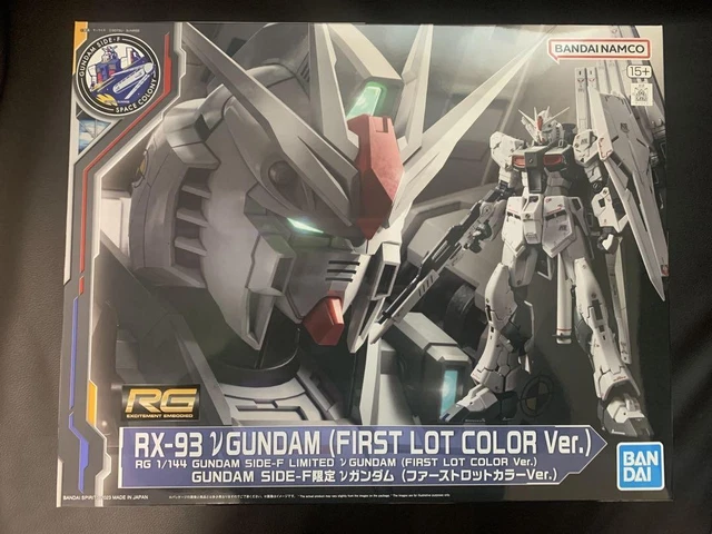 BANDAI FUKUOKA LIMITED RG 1/144 RX-93ff ν Gundam First lot Color model Kit Neuf EUR 107,51 ...