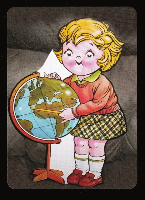 1 WIDE SWAP Playing Card Campbell's Soup Girl Teaching Geography $5.50 ...