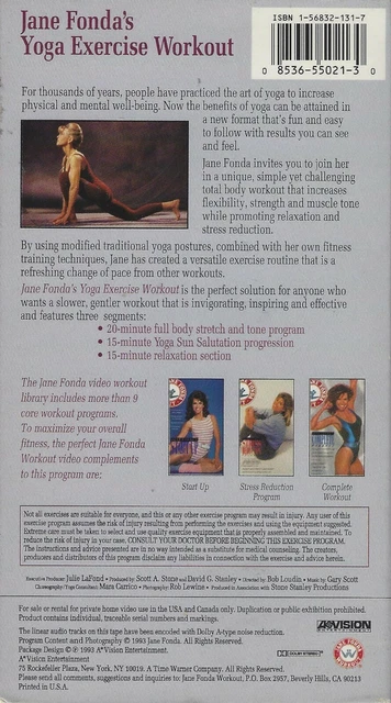 RARE VINTAGE JANE Fonda Workout Series Yoga Exercise VHS OUT OF PRINT £ ...