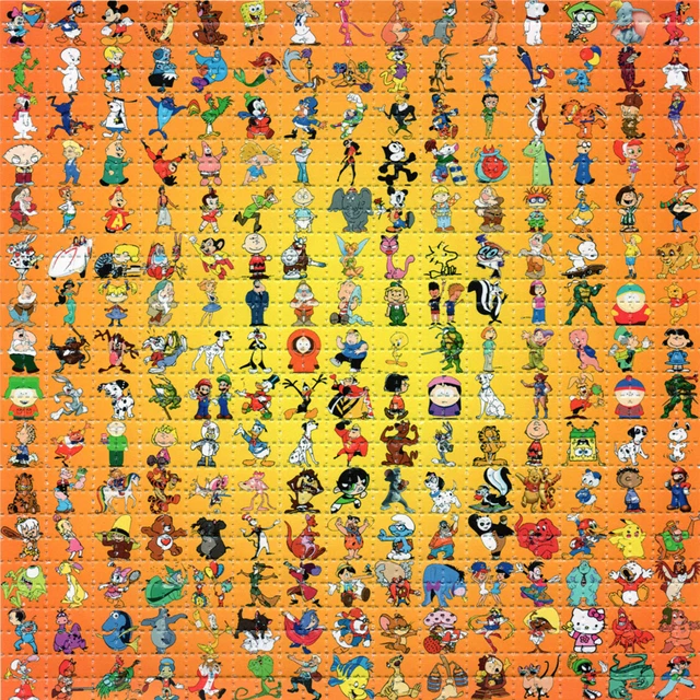 225 CARTOON CHARACTERS BLOTTER ART perforated sheet paper psychedelic ...