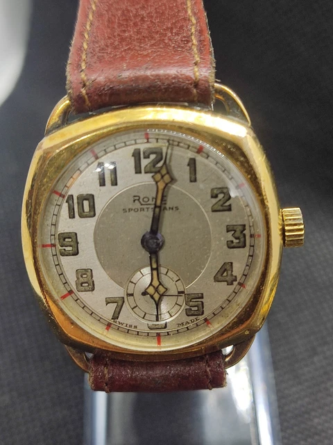 VINTAGE RONE SPORTSMAN Gold Filled Watch, Lovely Clean Example,Superb ...